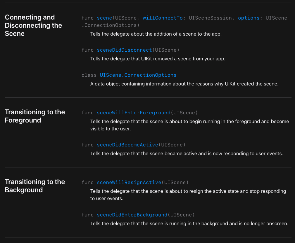 [iOS] UIScene, UIWindowScene, UISceneSession, UIScreen